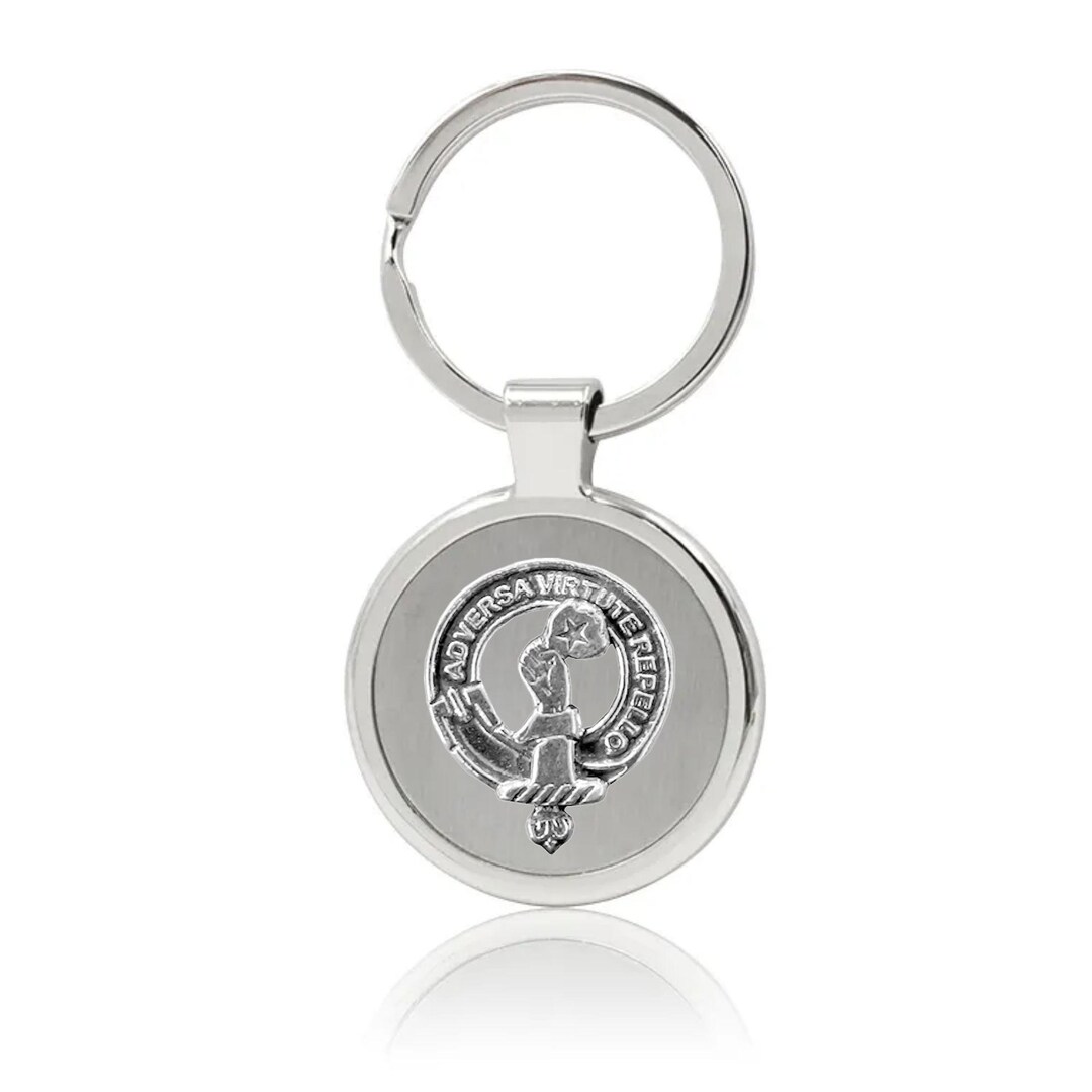 Denniston Clan Crest Stainless Steel Key Ring - Etsy