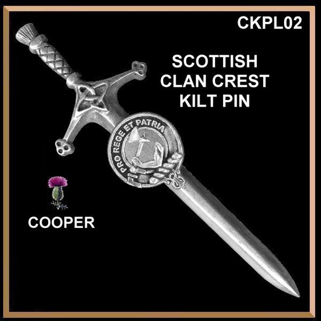 Cooper Clan Crest Kilt Pin, Scottish Pin ~ CKP02 - Etsy