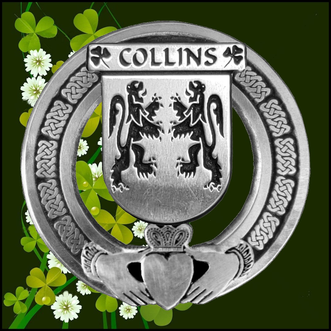 Collins Irish Claddagh Coat of Arms Badge - Etsy