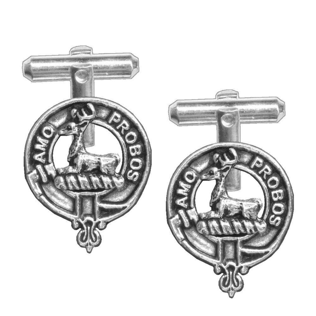 Blair Clan Crest Scottish Cufflinks; Pewter, Sterling Silver and Karat ...