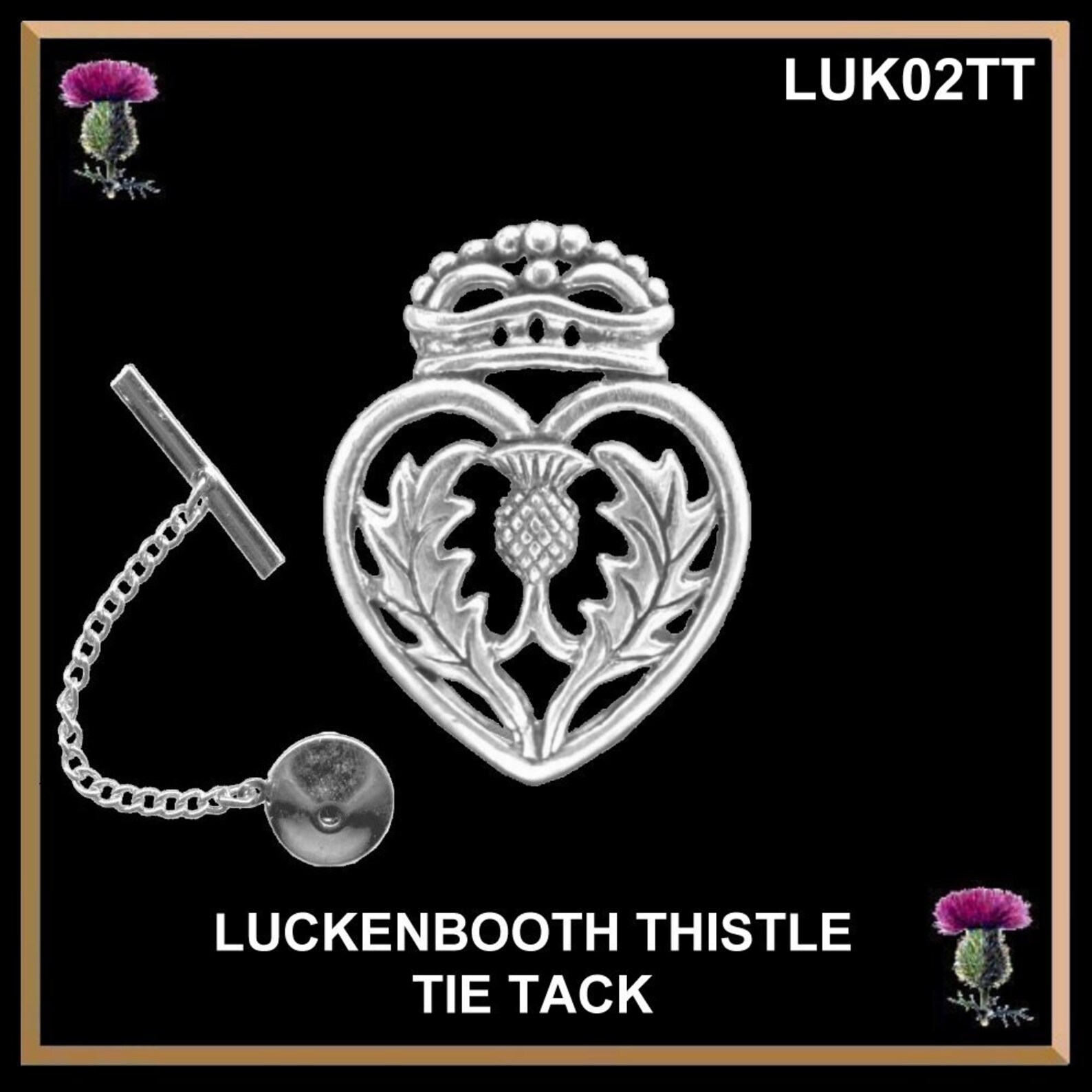 Scottish Luckenbooth Thistle Tie Tack/lapel Pin - Etsy