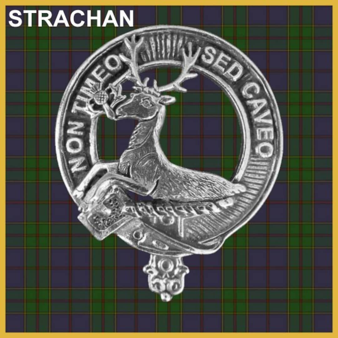 Strachan Clan Crest Scottish Cap Badge CB02 - Etsy