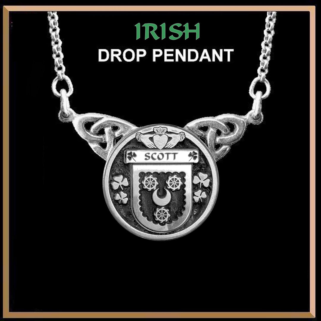 Scott Irish Coat of Arms Double Drop Pendant ~ ILP03 - Etsy