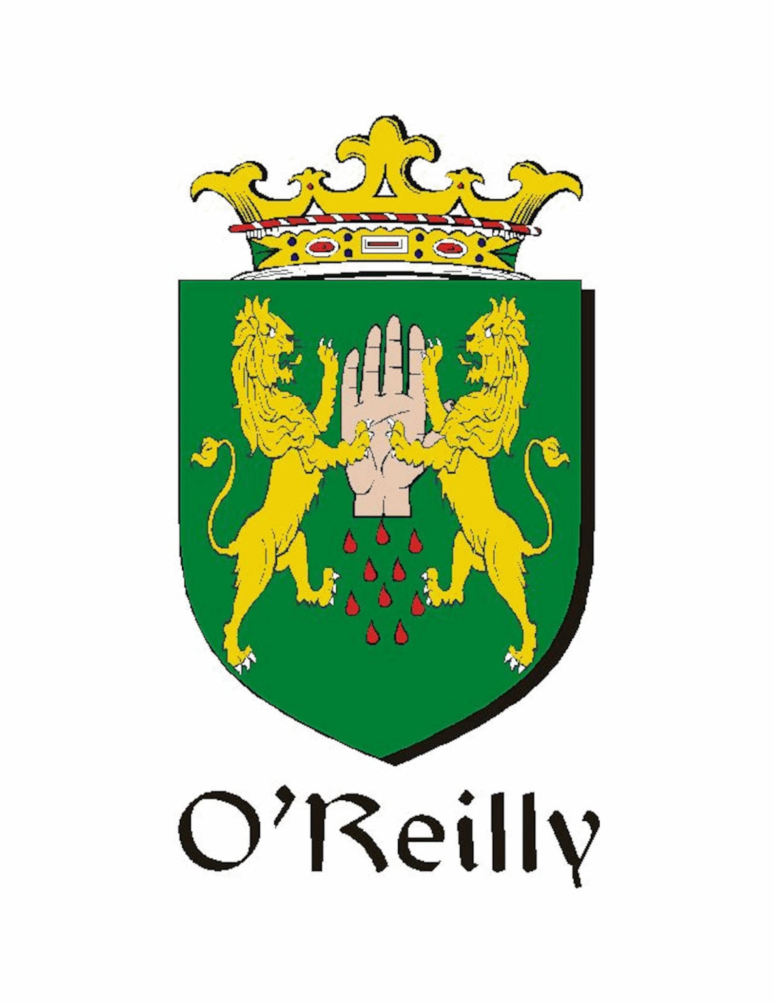 O'reilly Irish Coat of Arms Celtic Cross Badge - Etsy