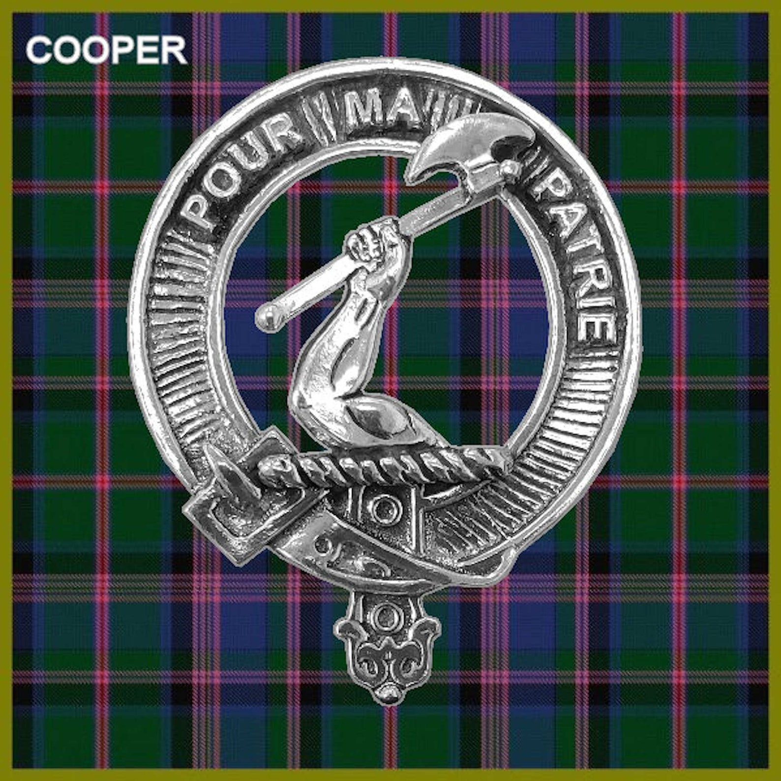 Cooper Scottish Clan Crest Badge Dress Fur Sporran - Etsy