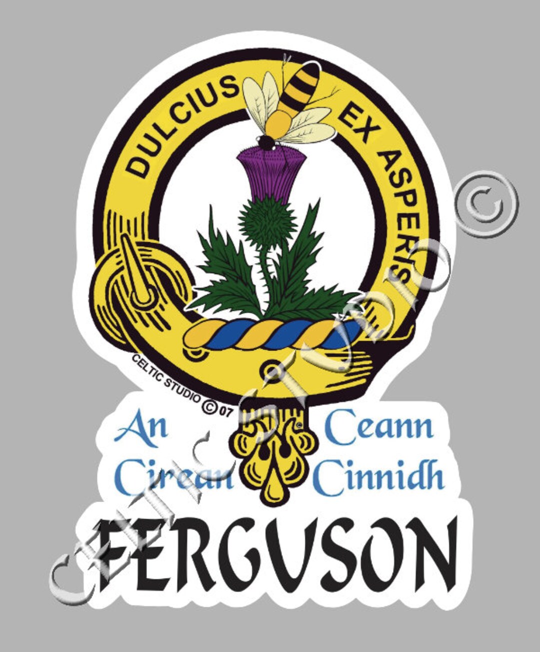 Ferguson Clan Crest Decal | Custom Scottish Heritage Car & Laptop ...
