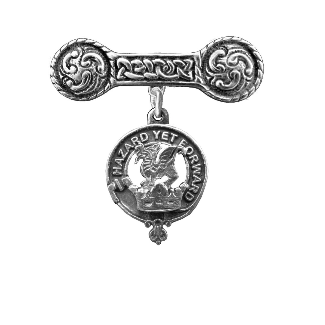 Seton Clan Crest Iona Bar Brooch - Sterling Silver - Etsy UK
