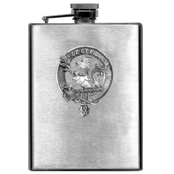 Primrose 8oz Clan Crest Scottish Badge Stainless Steel Flask - Etsy