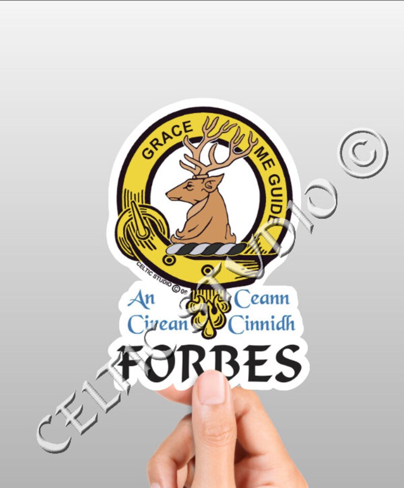 Forbes Clan Crest Decal | Custom Scottish Heritage Car & Laptop ...