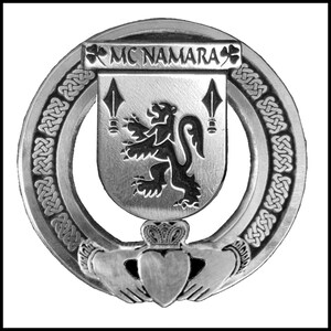 Mcnamara Irish Claddagh Coat of Arms Badge - Etsy
