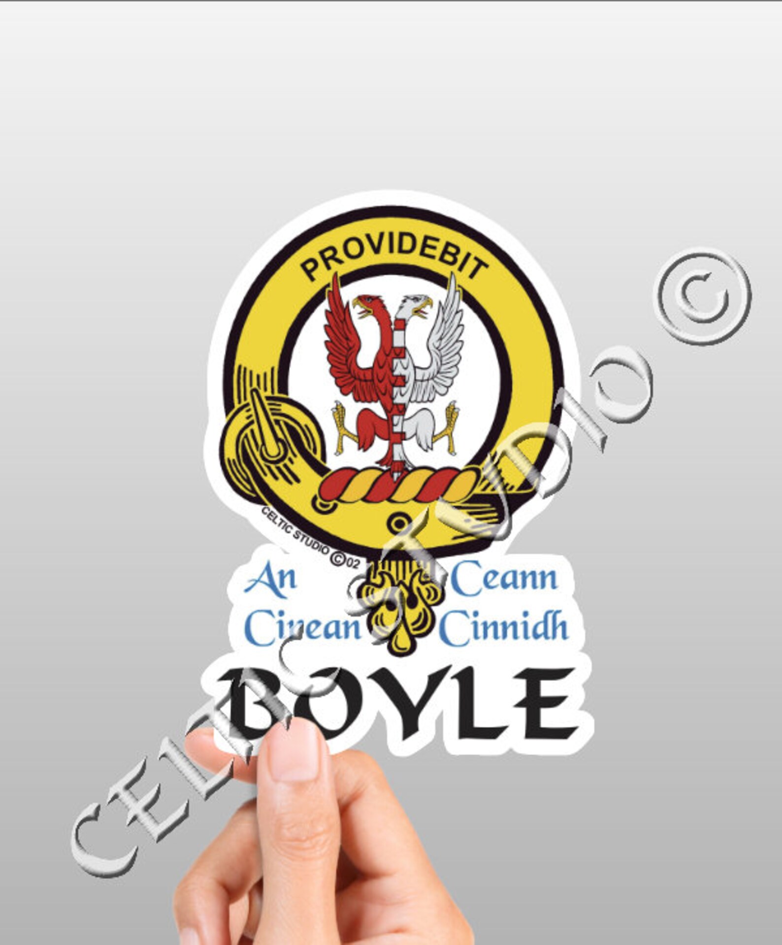 Boyle Clan Crest Decal | Custom Scottish Heritage Car & Laptop Stickers ...