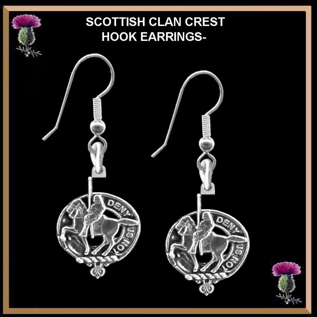Thompson Clan Crest Earrings - Etsy