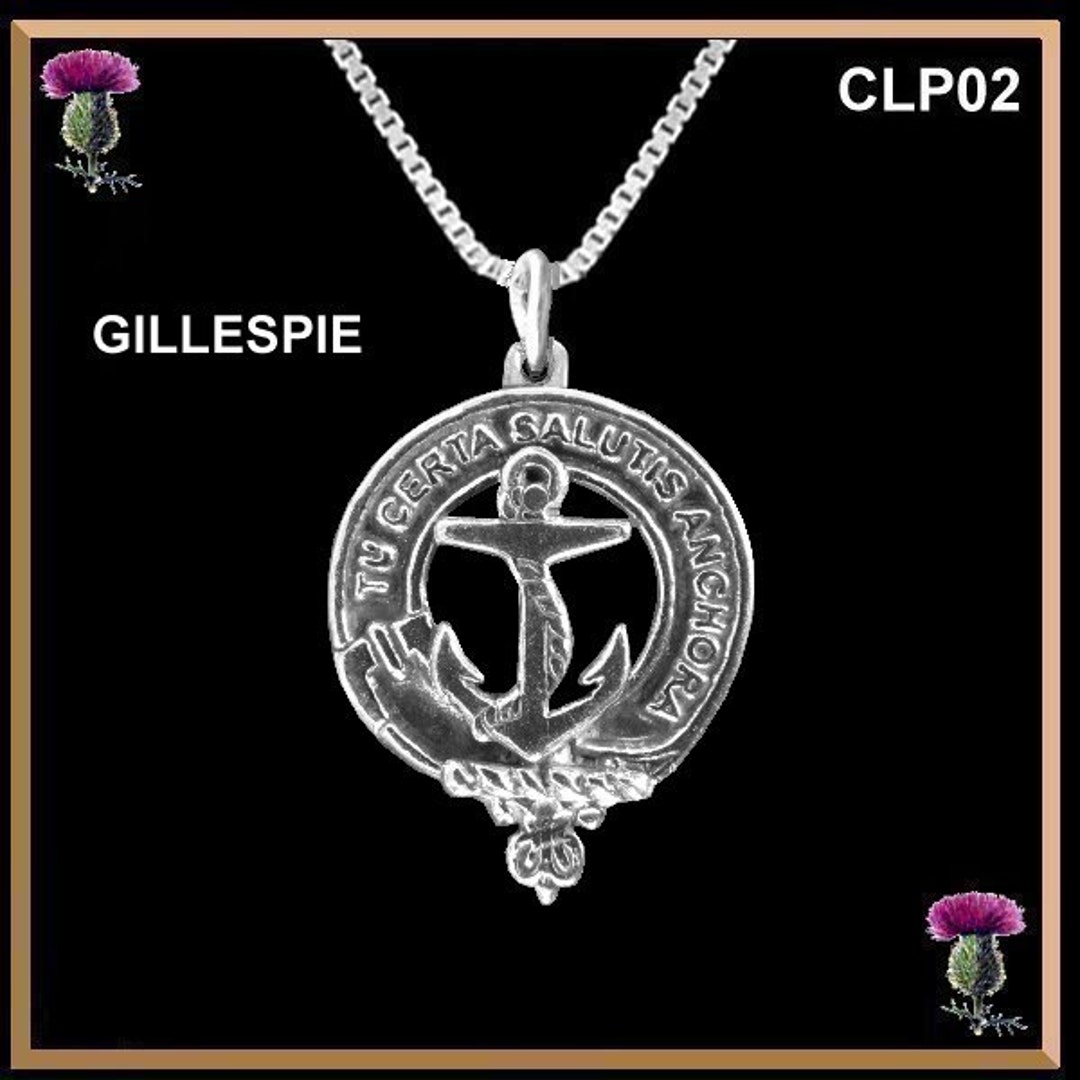 Gillespie Clan Crest Scottish Pendant CLP02 - Etsy