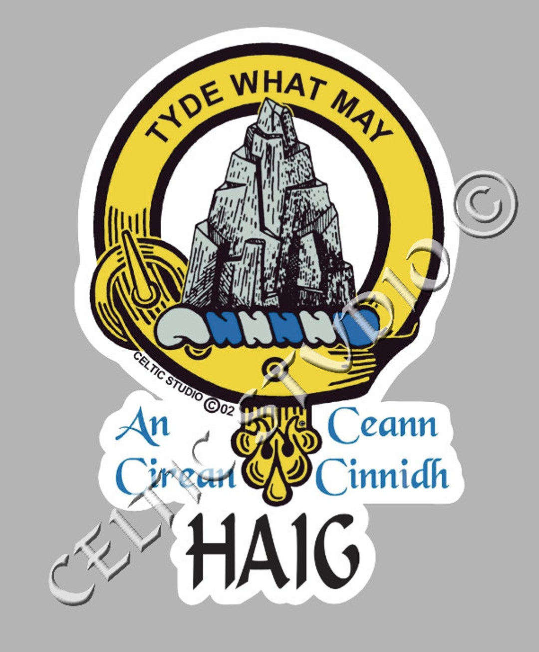 Haig Clan Crest Decal | Custom Scottish Heritage Car & Laptop Stickers ...