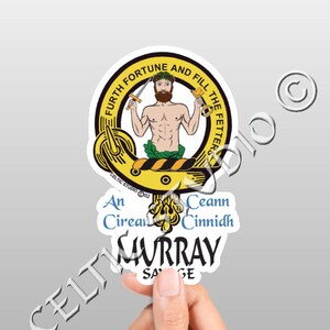 Murray (savage) Clan Crest Decal | Custom Scottish Heritage Car ...