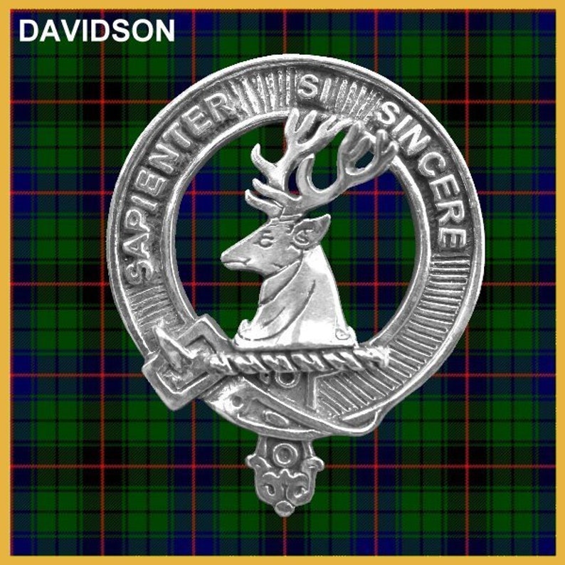 Davidson 8oz Clan Crest Scottish Badge Stainless Steel Flask - Etsy