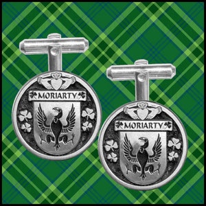 Moriarty Irish Coat of Arms Disk Cufflinks - Etsy