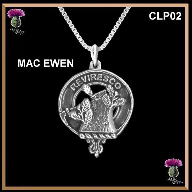 Macewen Clan Crest Scottish Pendant Clp02 Etsy
