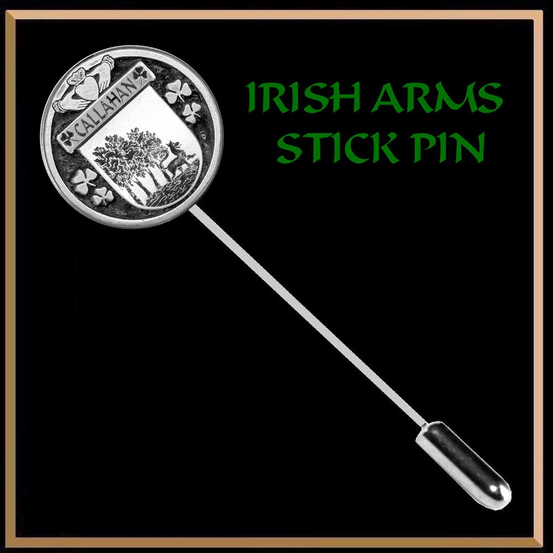 Callahan Irish Family Coat of Arms Stick Pin - Etsy