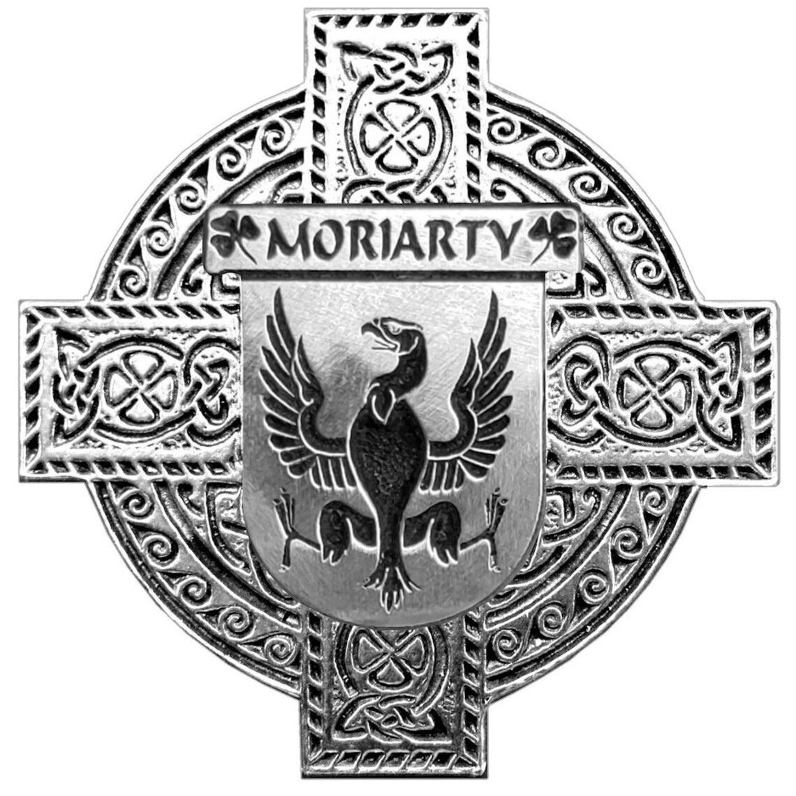 Moriarty Irish Coat of Arms Celtic Cross Badge - Etsy
