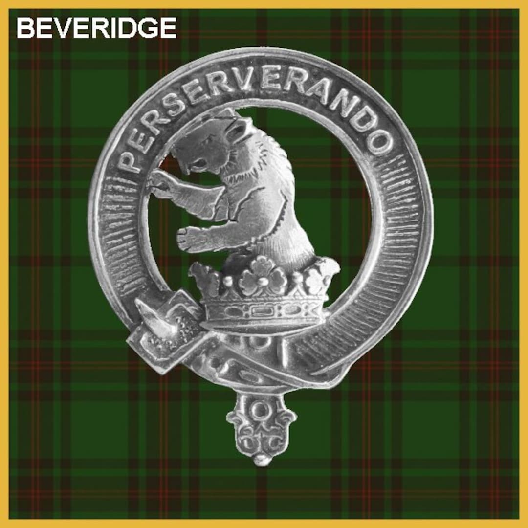 Beveridge Clan Crest Scottish Cap Badge CB02 - Etsy