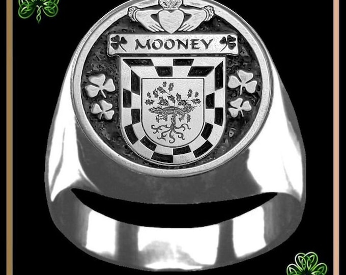 Mooney Irish Coat of Arms Gents Ring IC100 - Etsy