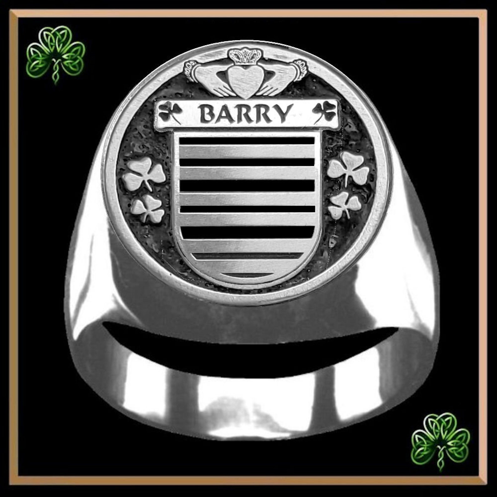 Barry Irish Coat of Arms Gents Ring IC100 - Etsy