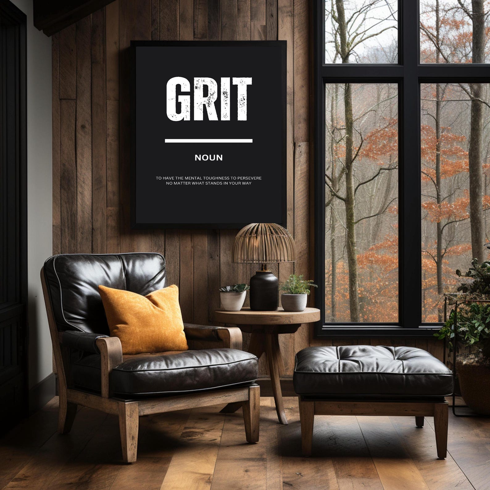 Grit Definition Never Give up Motivational Digital Print Poster ...