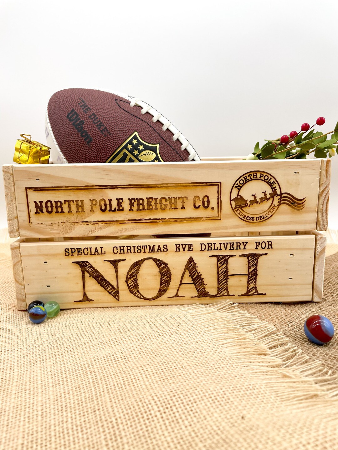 Personalized Christmas Eve Crate, Santa Crate, Pajama Gift Box ...