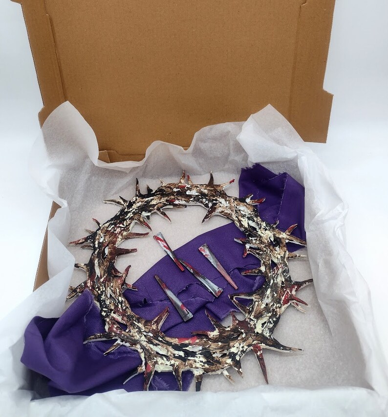 Crown of Thorns Centerpiece Lent Crown of Thorns Painted - Etsy