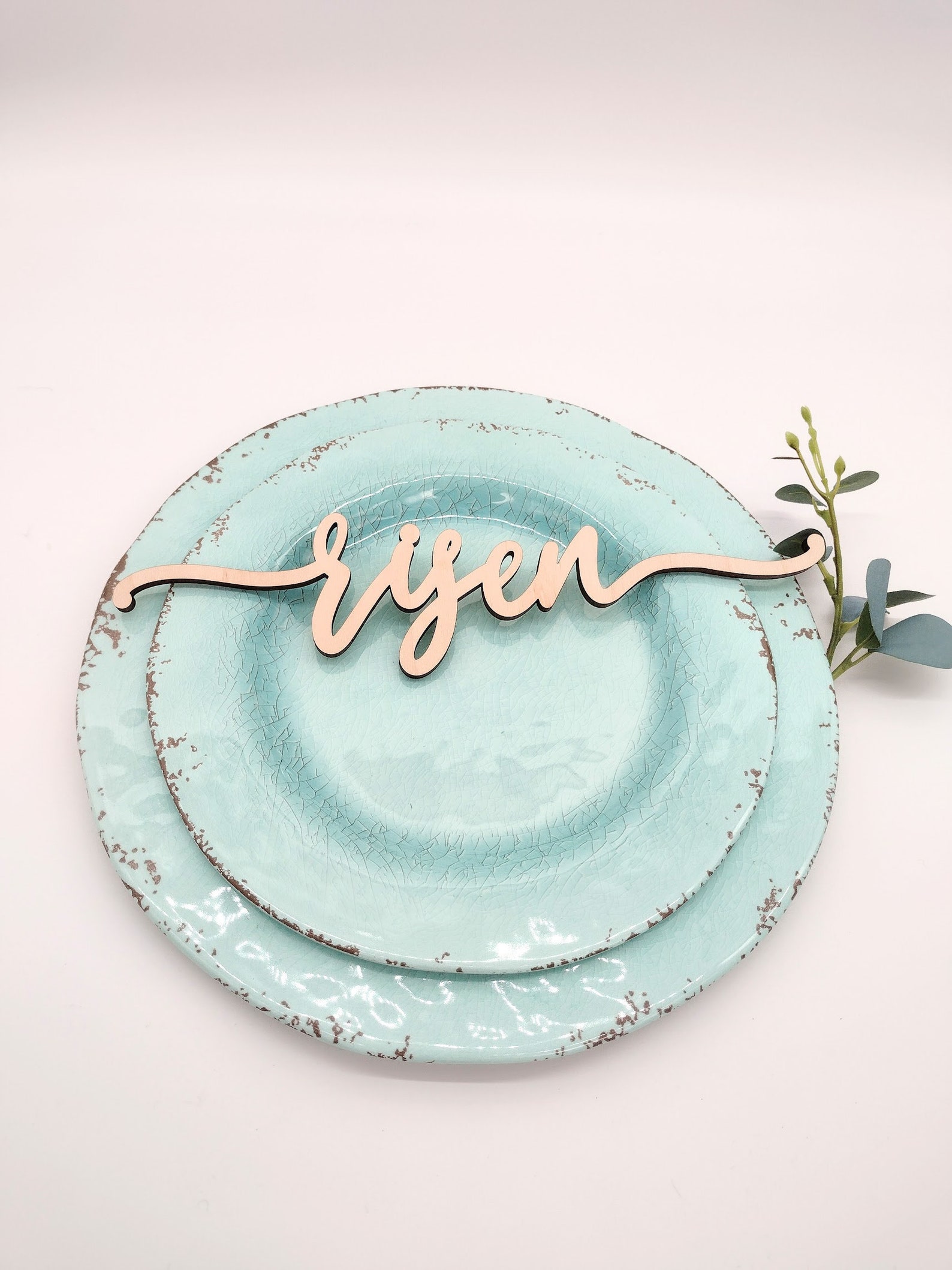 Easter Lunch/dinner Place Setting, Elegant Wood Place Setting, Blessed ...
