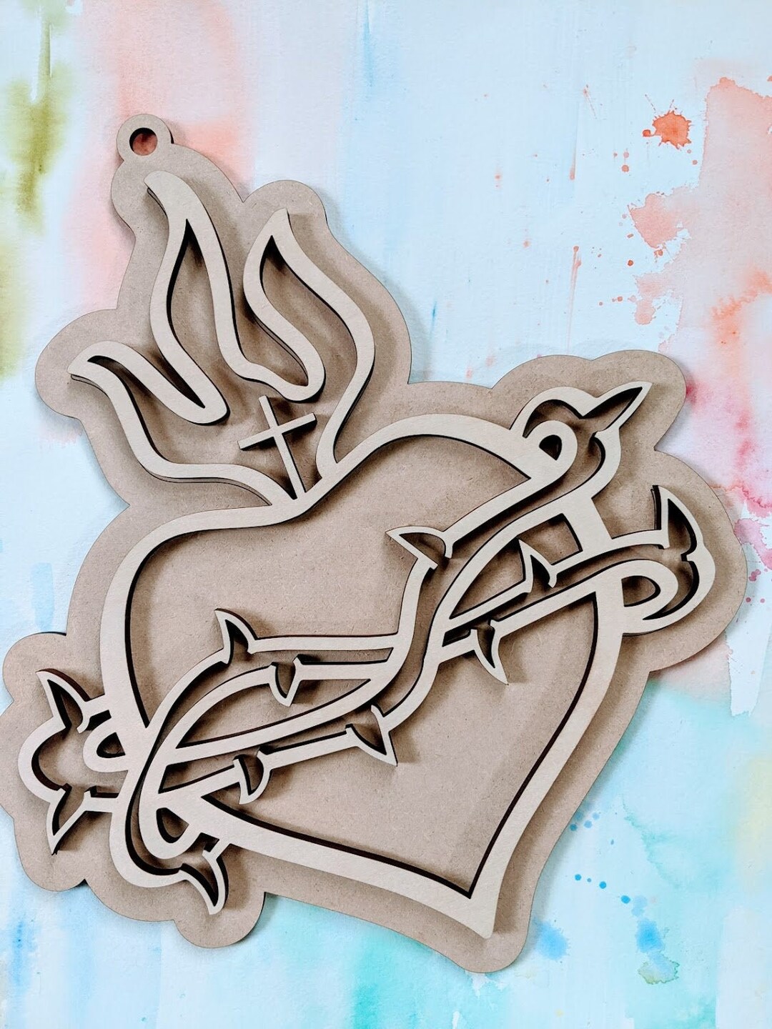 Catholic Sacred Heart, Sacred Art, Wood Craft , Unfinished Wood ...