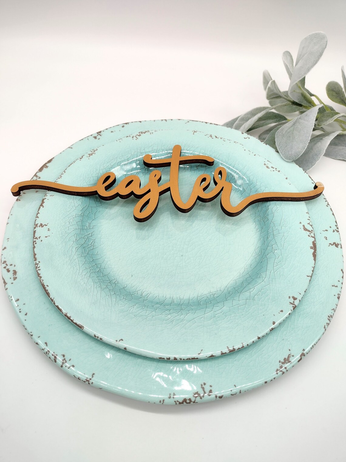 Easter Lunch/dinner Place Setting, Elegant Wood Place Setting, Blessed ...