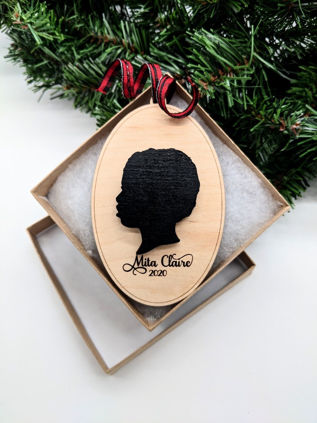 Personalized Child Silhouette Ornament Children's Silhouette Ornament ...