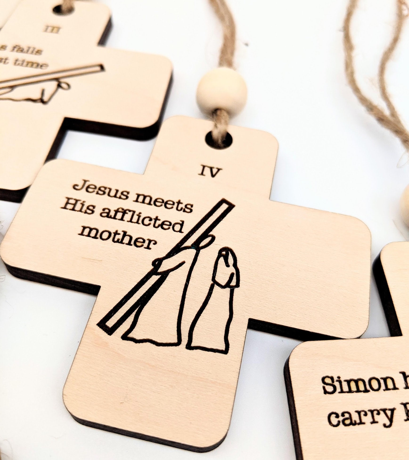 Stations of the Cross With Twine Lent Lent Stations Way of | Etsy
