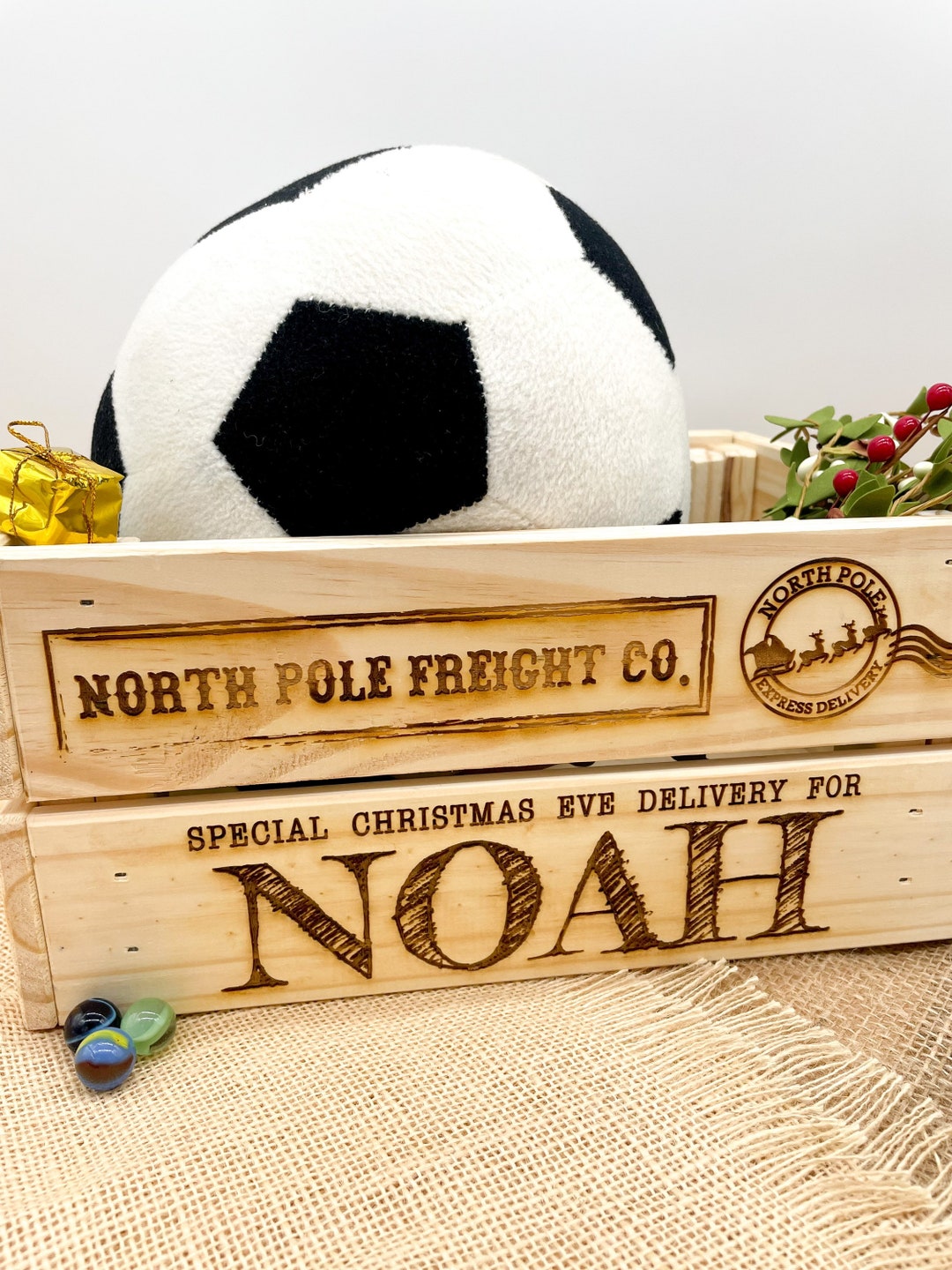 Personalized Christmas Eve Crate, Santa Crate, Pajama Gift Box ...