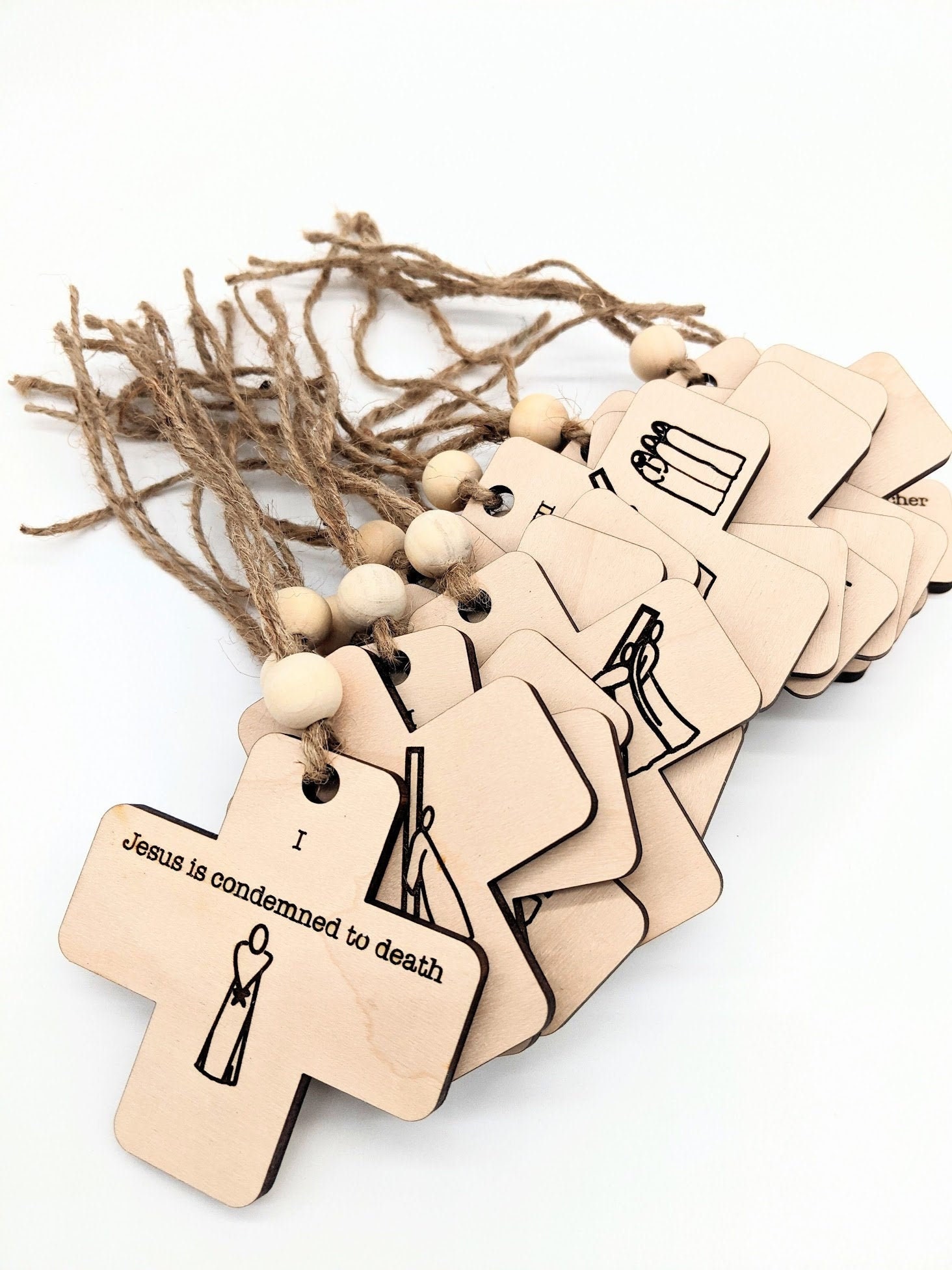 Stations of the Cross With Twine Lent Lent Stations Way of | Etsy