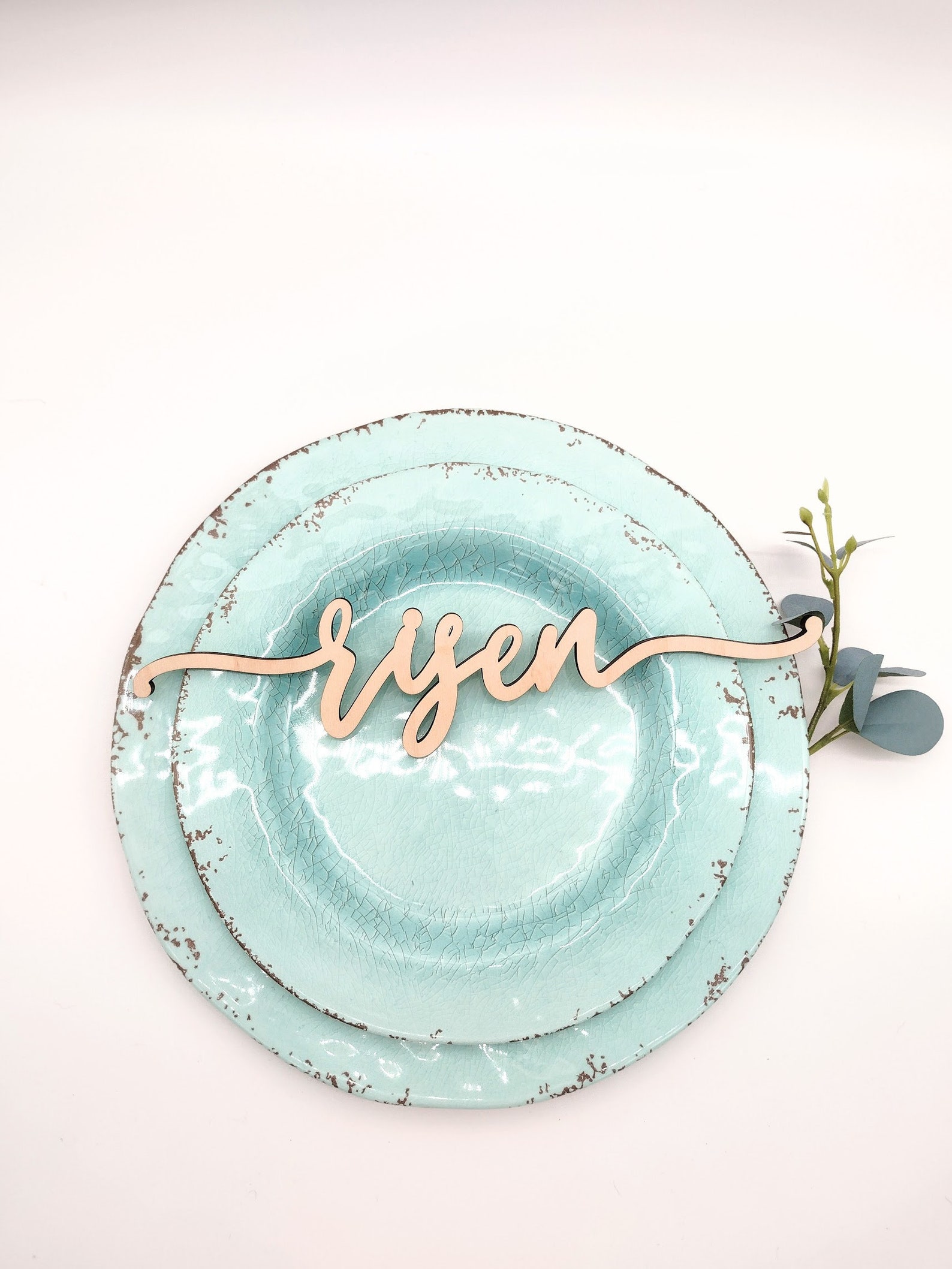 Easter Lunch/dinner Place Setting, Elegant Wood Place Setting, Blessed ...