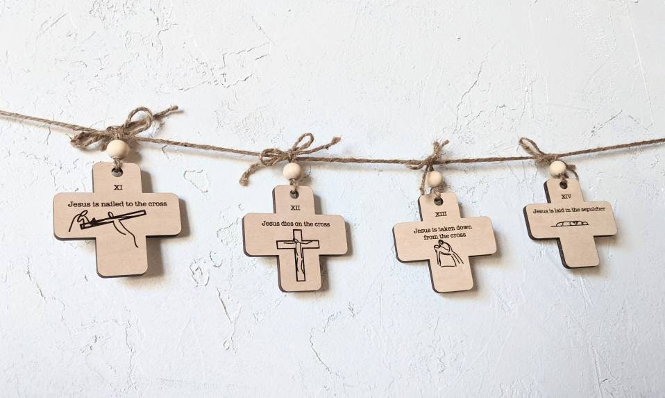 Stations of the Cross With Twine Lent Lent Stations Way of | Etsy