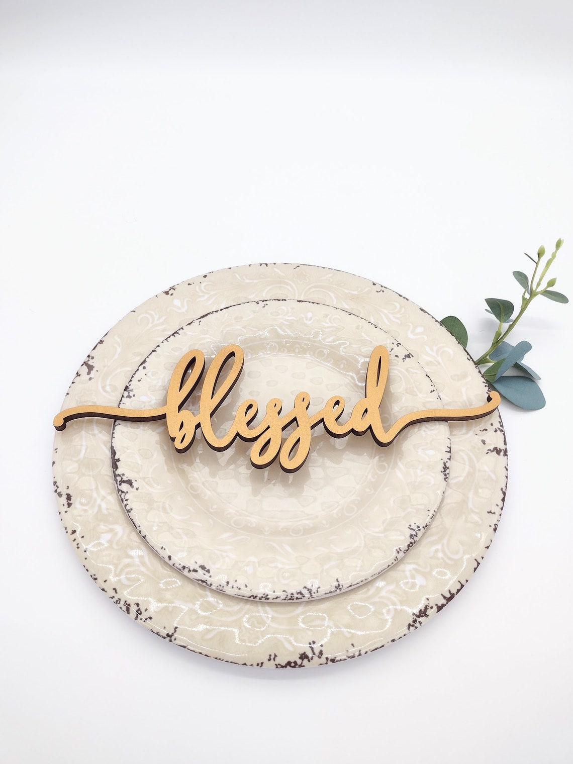 Easter Lunch/dinner Place Setting, Elegant Wood Place Setting, Blessed ...