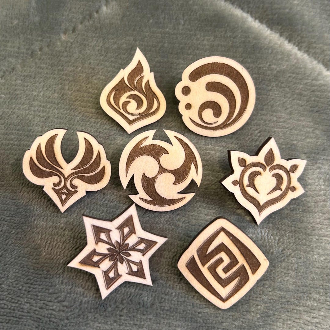 Genshin Element Pins Fan-made Genshin Impact Merch - Etsy