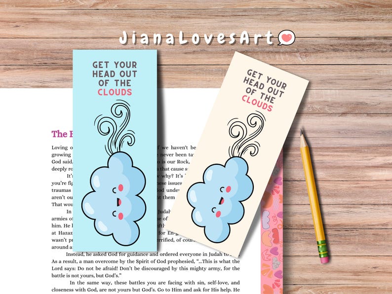 Cloud and Wind Bookmarks Handmade Bookmarks silly Goose Bookmarks ...