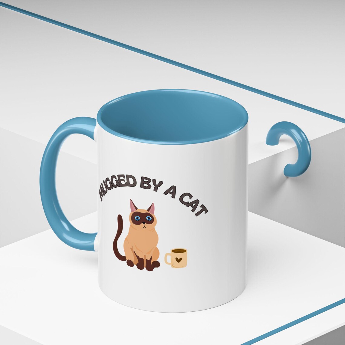 Mugged by a Cat Accent Coffee Mug (11 Oz) - Etsy