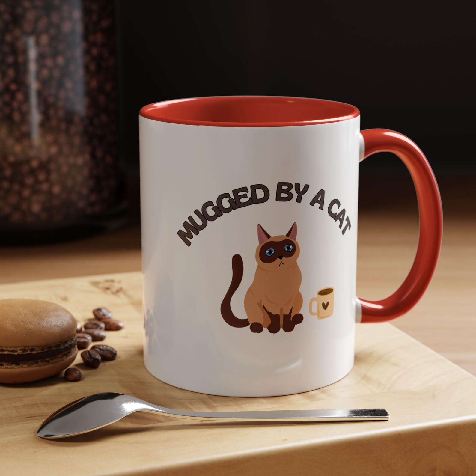 Mugged by a Cat Accent Coffee Mug (11 Oz) - Etsy