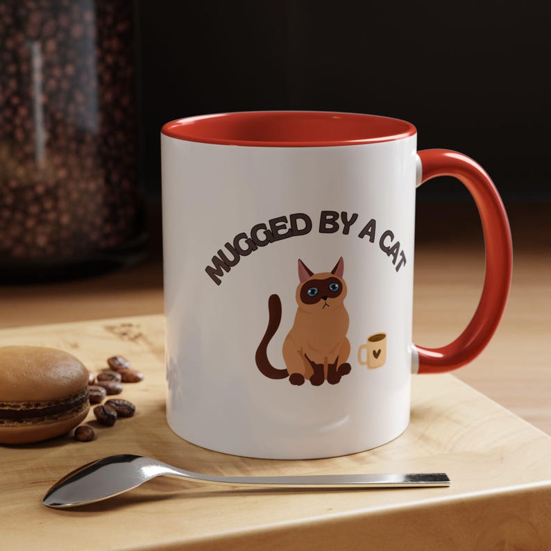 Mugged by a Cat Accent Coffee Mug (11 Oz) - Etsy