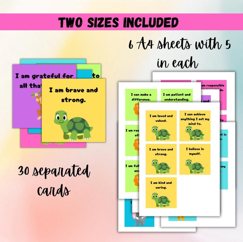 Kids Affirmation Cards Positive Affirmations for Children Printable ...