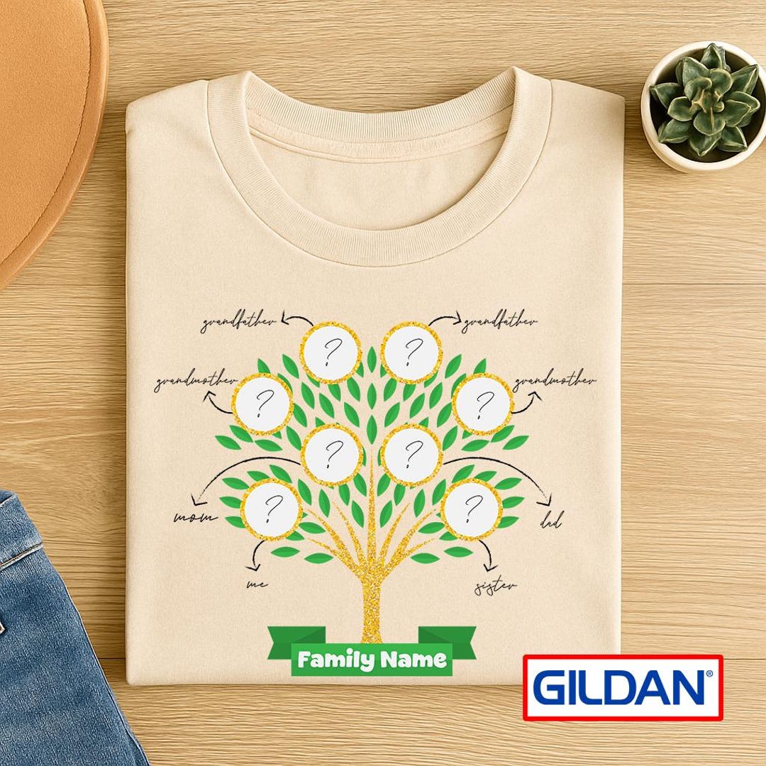 Custom Family Picture Tree Shirt: Personalized Reunion Tee - Etsy
