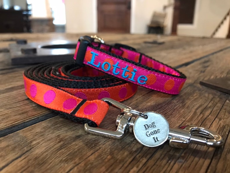 5/8 Width Personalized Lead Dog Leash Dog Lead Custom | Etsy