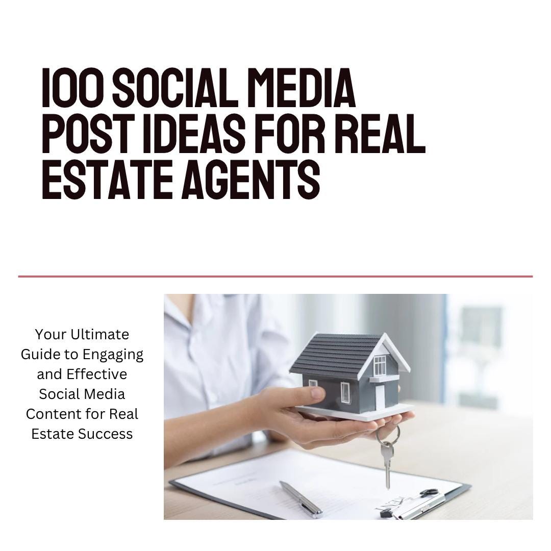 Daily Social Media Post Ideas for Real Estate Agents, Realtor Social ...