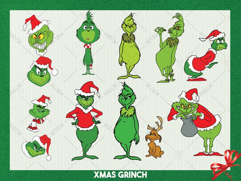 Grinch SVG Bundle: 200 Exclusive Designs for Christmas SVG, Clipart ...